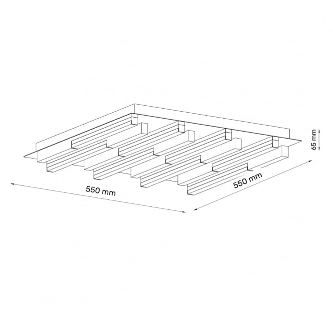 SOLEA 33 PLAFONSKA SVETILJKA 36W 3000/4000/6000K CRNA/DRVO DIM