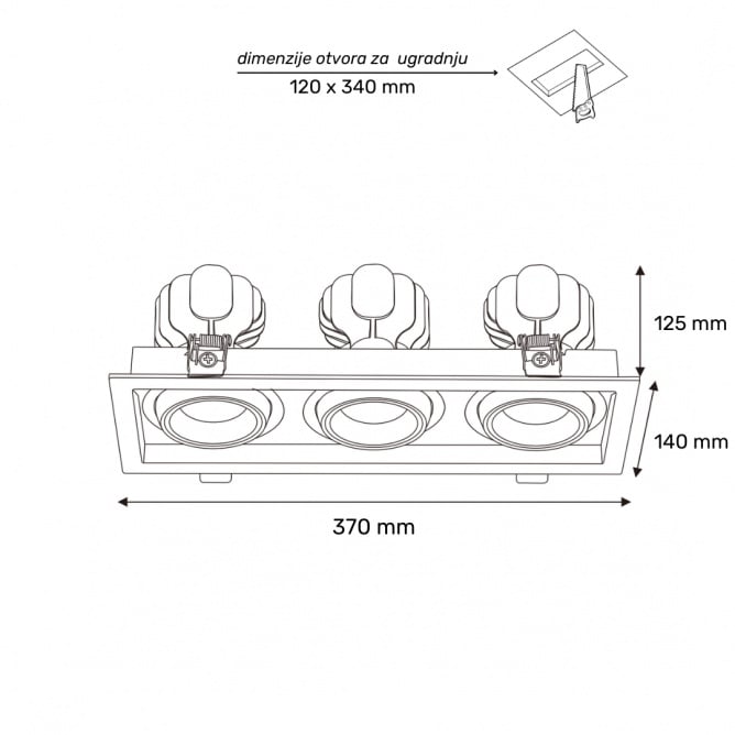 DAWN LED SVETILJKA DYF3-03 75W 4000K BELA