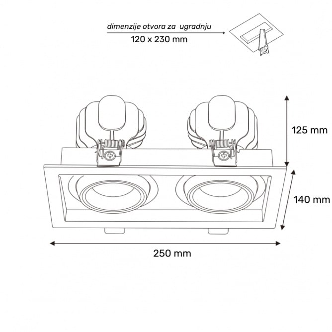 DAWN LED SVETILJKA DYF-02 50W 4000K BELA