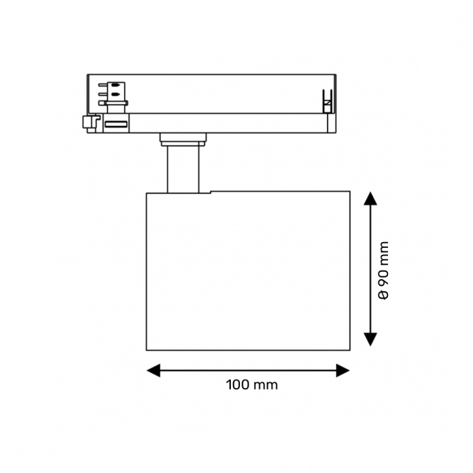 DAWN LED REF SINSKI XS-22 22W 3000K CRNI TROFAZNI