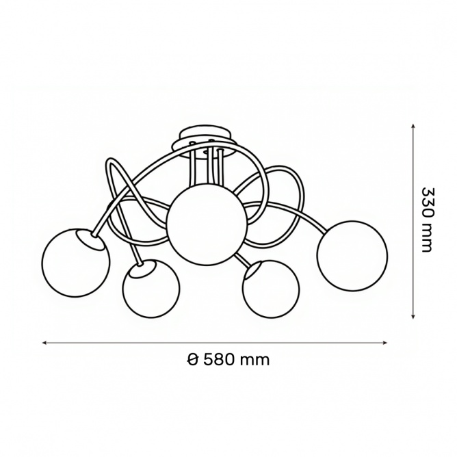 TALIA 76 LUSTER 5*G9 CRNA
