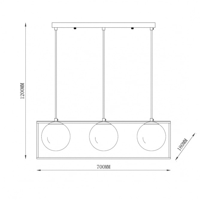 TALIA 72 LUSTER 3XE14 CRNA/ZLATO
