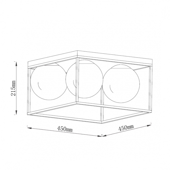 TALIA 70 PLAFONSKA SVETILJKA 4XE14 CRNA/ZLATO