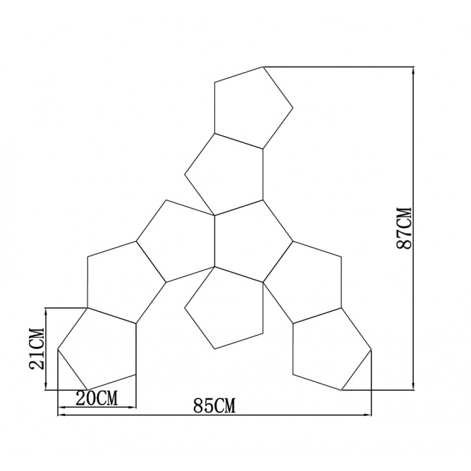 VESTA 569 LUSTER 108W 3000K CRNA/BELA