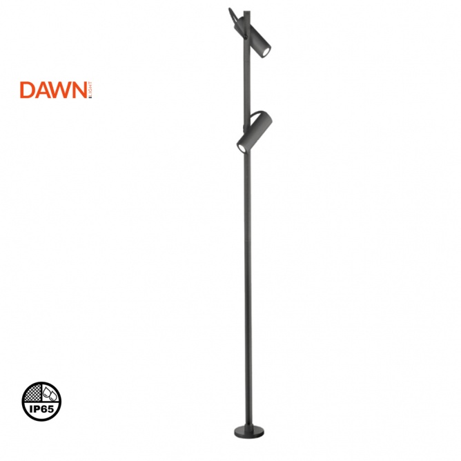 DAWN LED SVETILJKA 0225-2 STUBNA 12W 3000K IP65 SIVA