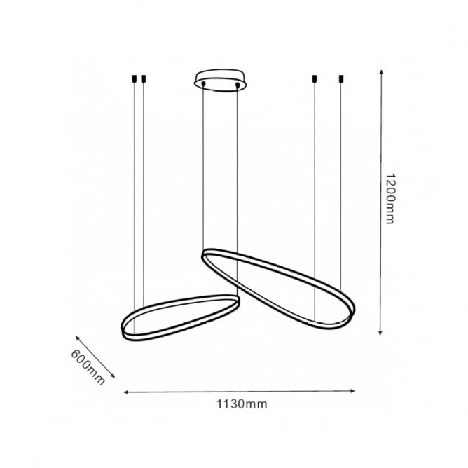 SOLEA 17 LUSTER 48W 3000/4000/6000K CRNA