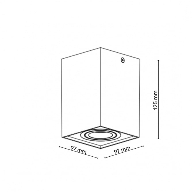 DAWN SVETILJKA JM-079 PLAFONSKA 1*GU10 CRNA IP20