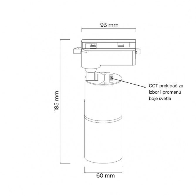 SINSKI REFLEKTOR LDG5030T 18W CCT BELI MONOFAZNI