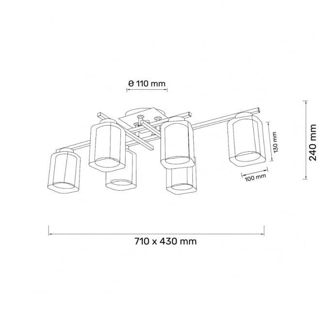 TALIA 54 LUSTER 6*E27 SIVA