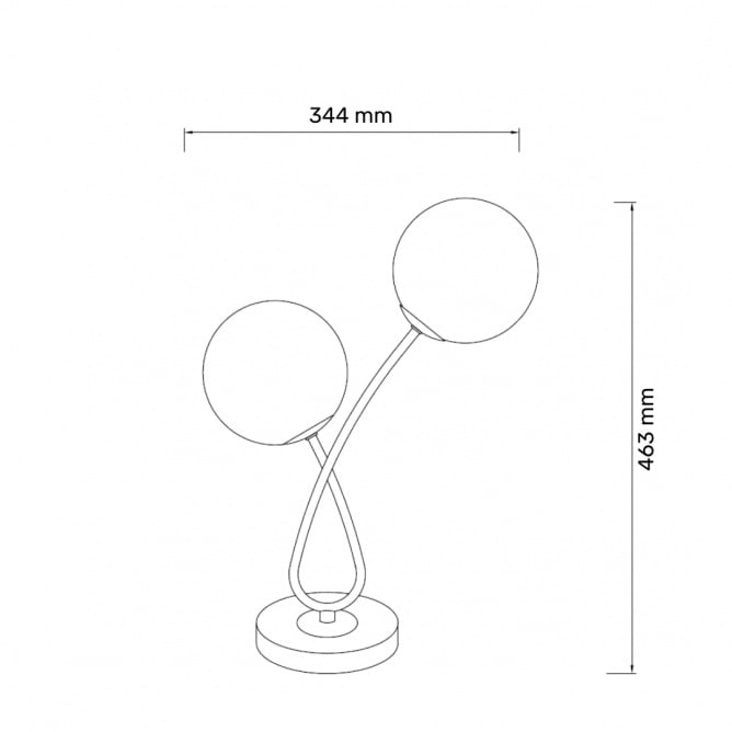 TALIA 46 STONA LAMPA 2*G9 CRNA/BAKAR