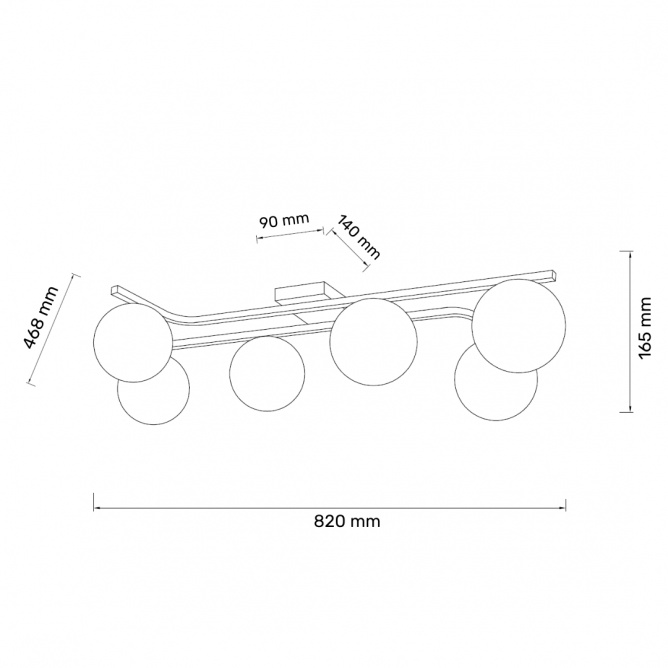 TALIA 40 LUSTER 6*G9 SIVA/HROM