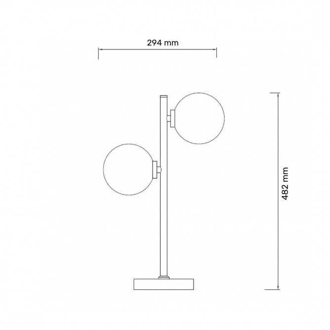 TALIA 26 STONA LAMPA 2*G9 CRNA/BAKAR