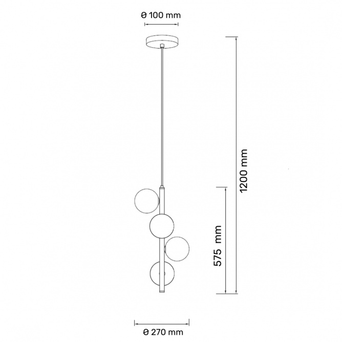 TALIA 19 LUSTER 4*G9 BAKAR