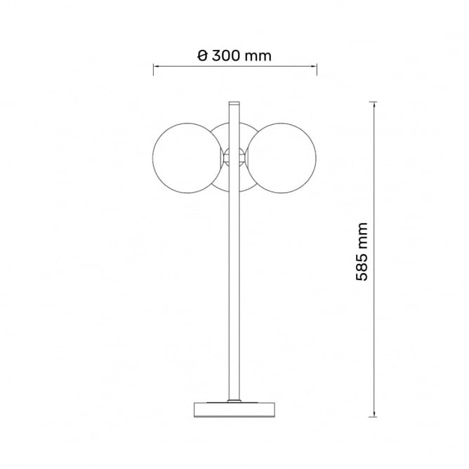 TALIA 14 STONA LAMPA 3*G9 CRNA/BAKAR