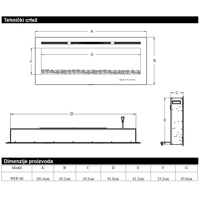 ELEKTRICNI KAMIN WFP-40