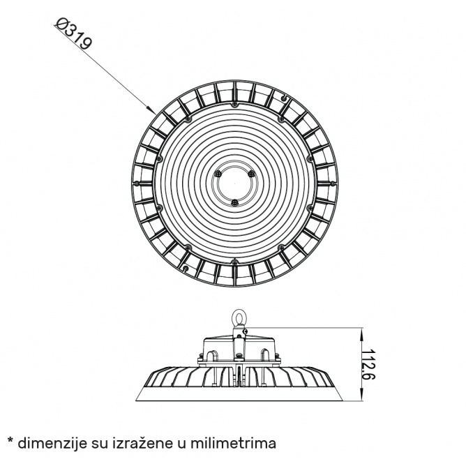 DAWN LED REFLEKTOR HBB-240W 4000K 90° IP65