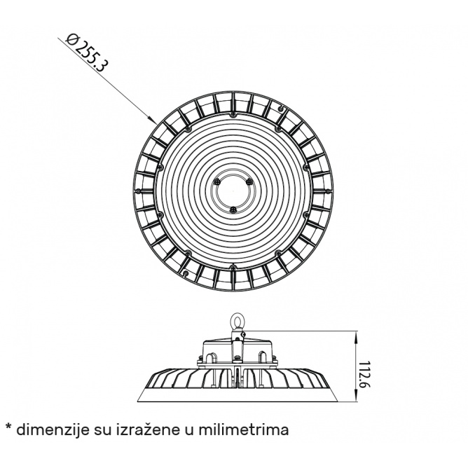 DAWN LED REFLEKTOR HBB-150W 4000K 90° IP65