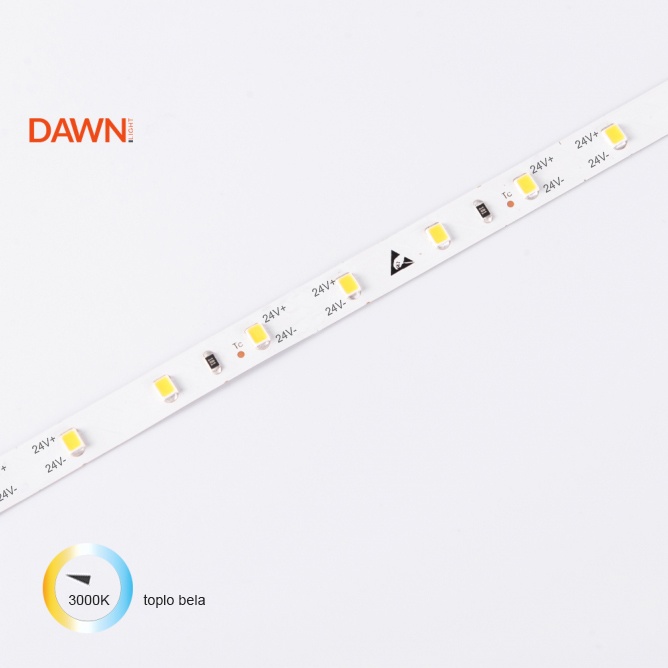 DAWN LED TRAKA HL 2835-60-WW 24V IP20 (5met, 4.8W/m, 8mm)