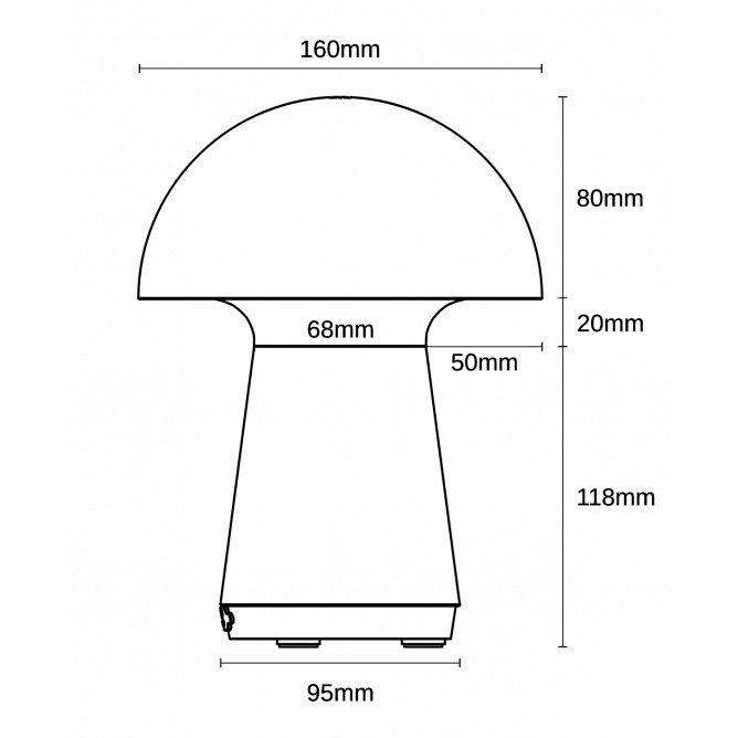 VESTA 652 STONA LAMPA 3W 3000K PUNJIVA KREM