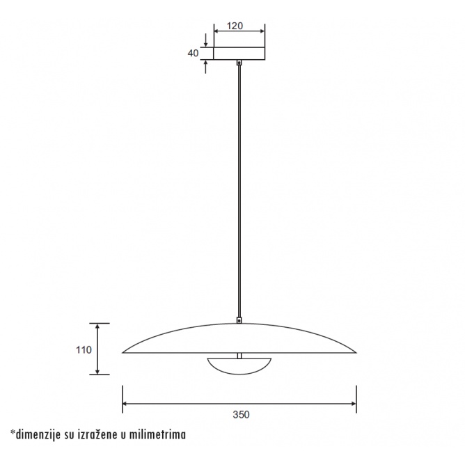 LUNA 303 VISILICA 12W 3000K