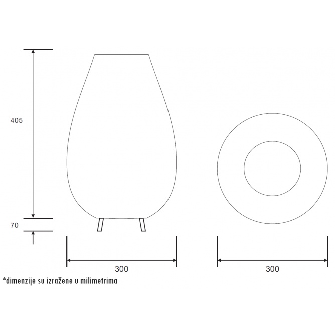 LUNA 288 PODNA LAMPA 8W 3000K