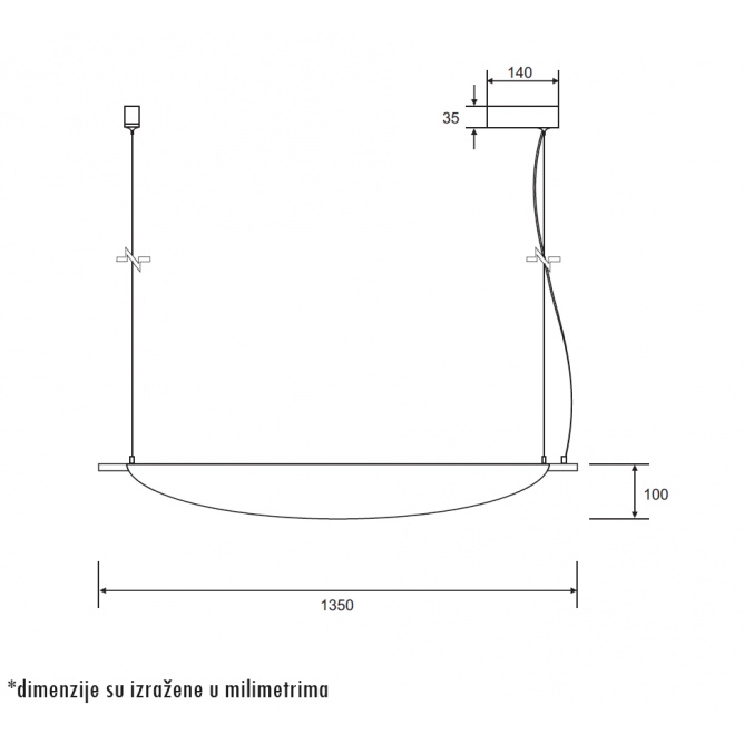 LUNA 278 VISILICA 21W 3000K