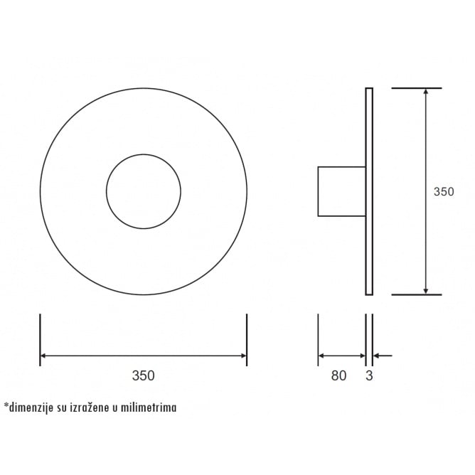 LUNA 277 ZIDNA LAMPA 7W 3000K