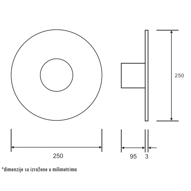 LUNA 276 ZIDNA LAMPA 5W 3000K