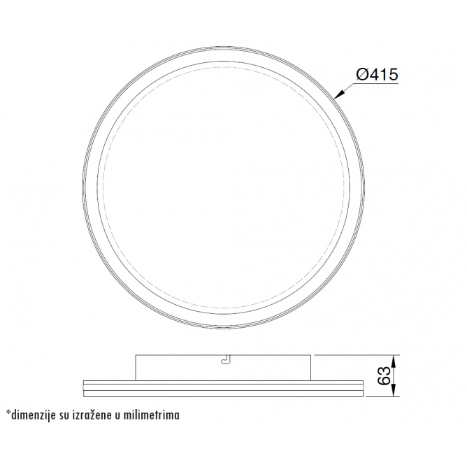 VESTA 643 PLAFONSKA SVETILJKA 24W 3000/4000/6000K
