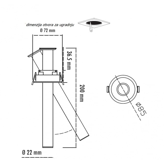 LED SVETILJKA LM6004-21 3W 3000K BELA