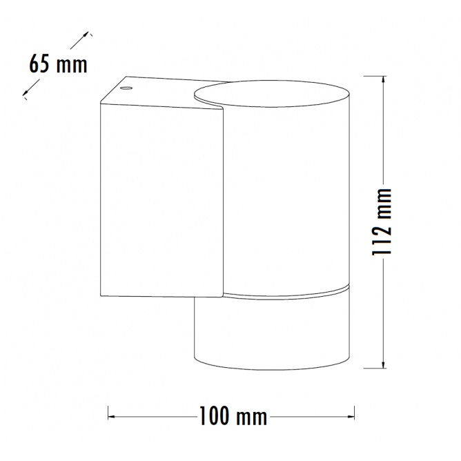 SVETILJKA W10171 ZIDNA 1*GU10 IP65 TAMNO SIVA