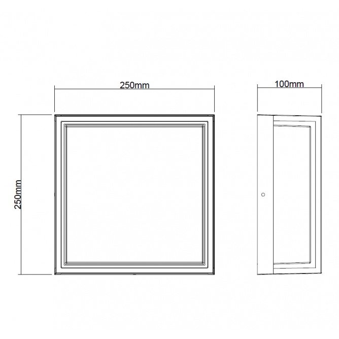 LED SVETILJKA W13255 20W 4000K IP54 CRNA