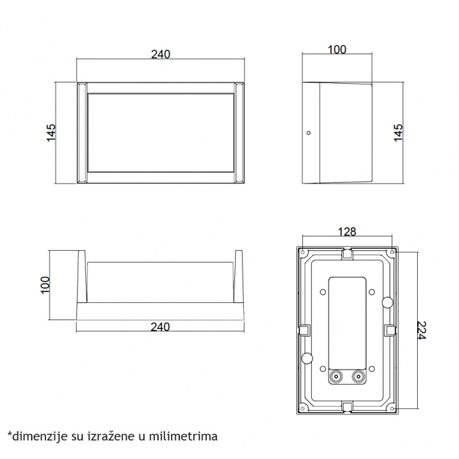 LED SVETILJKA W13305 12W 4000K IP54 BELA