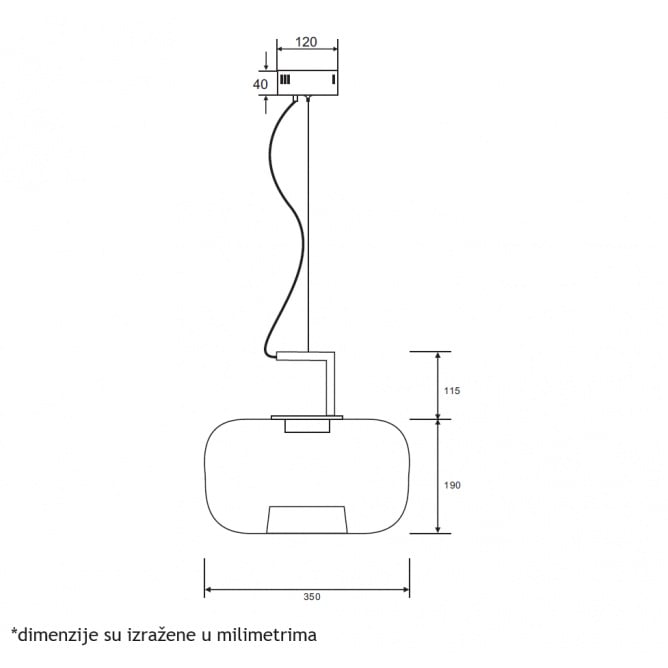 LUNA 308 VISILICA 12W 3000K