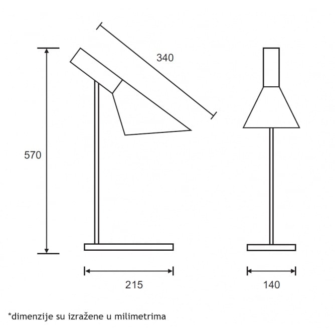 LUNA 295 STONA LAMPA 1*E27