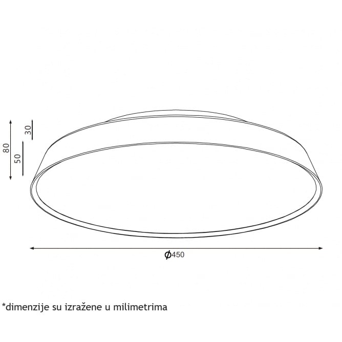 VESTA 639 PLAFONSKA SVETILJKA 40W 3000/4000K BELA