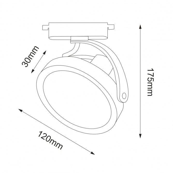 SINSKI REFLEKTOR TL21403 1xGU10 CRNI MONOFAZNI