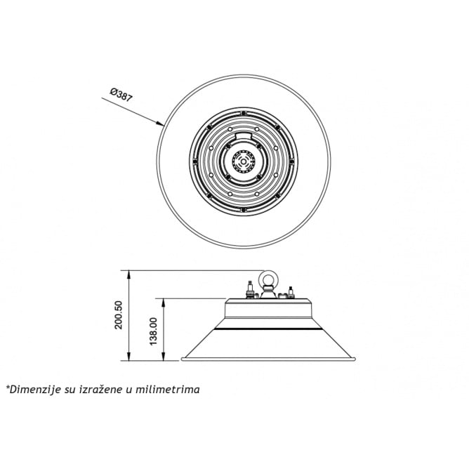 DAWN LED REFLEKTOR RK-HBL80W-02-G16 10400lm 120° IP65