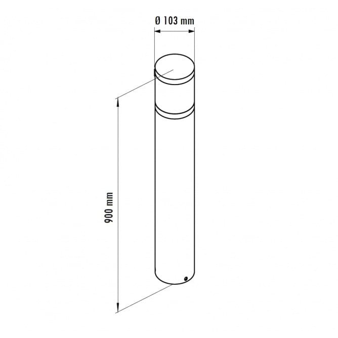 LED SVETILJKA JM-4605 STUBNA 12W 3000K IP65 SIVA