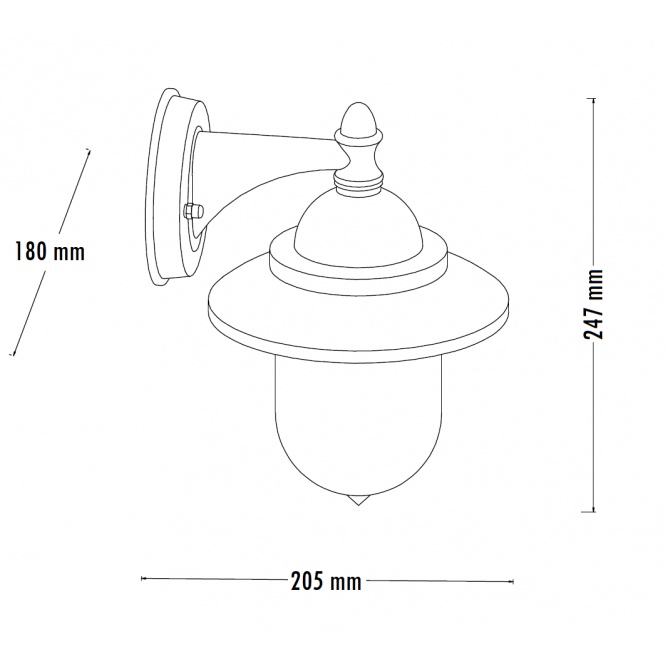 SVETILJKA AB1301 ZIDNA 1*E27 IP44 BELA