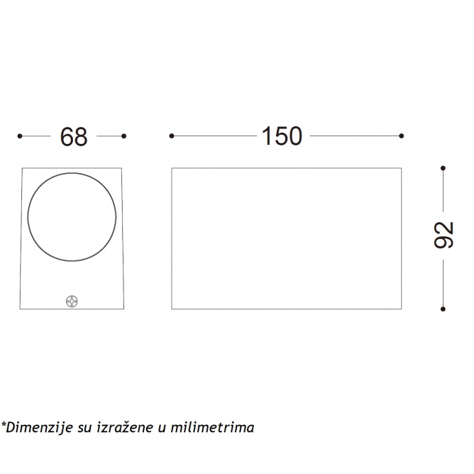 SVETILJKA A2204 ZIDNA 2*GU10 IP44 BELA