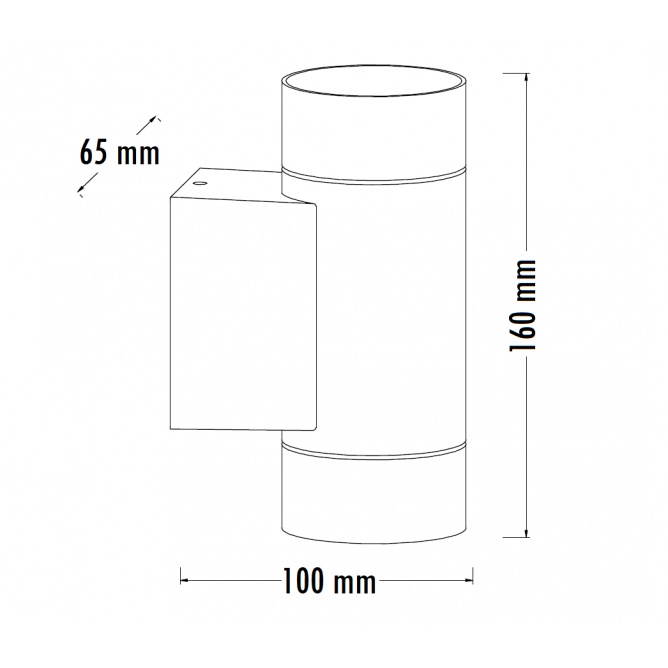 SVETILJKA A0802 ZIDNA 2*GU10 IP54 BELA