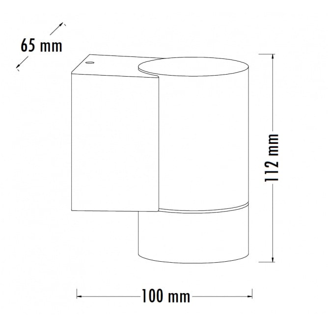 SVETILJKA A0801 ZIDNA 1*GU10 IP54 BELA