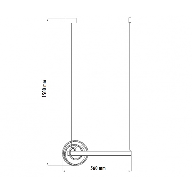 LUNA 229 LUSTER 49W 3000K SIVA/CRNA
