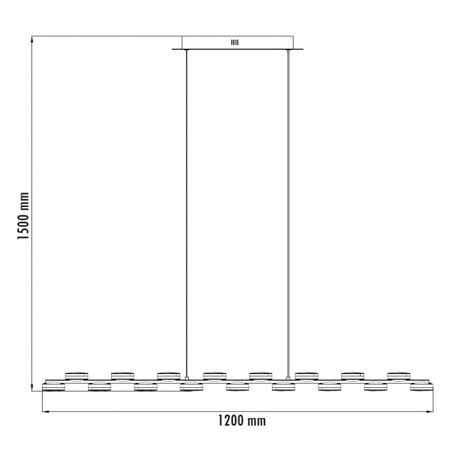 LUNA 227 VISILICA 49W 3000K CRNA