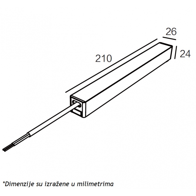 MAGNETIC SLIM NAPAJANJE 26-100W 48V BELO