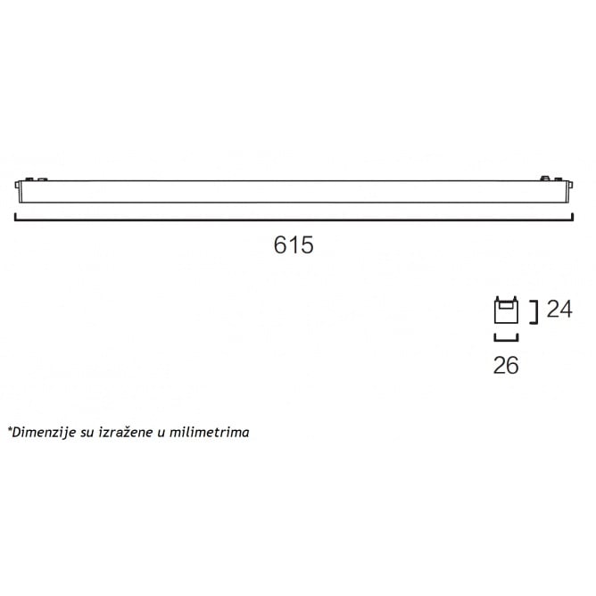 MAGNETIC SLIM SVETILJKA LED26-600F 20W 3000K 150° 48V DC CRNA