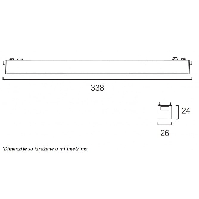 MAGNETIC SLIM SVETILJKA LED26-18T 18W 3000K 24° 48V DC CRNA