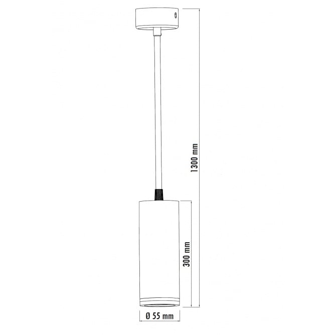 SVETILJKA TS194E VISILICA 1*GU10 BELA