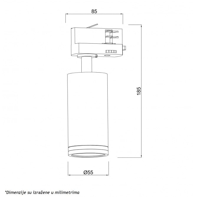 SINSKI REFLEKTOR TS194D 1XGU10 BELI TROFAZNI